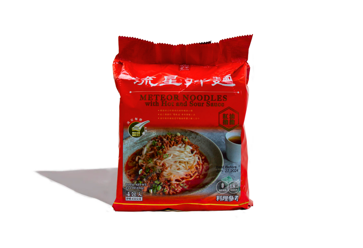 Meteor Noodles with Hot n' Sour Sauce | A-Sha Foods USA